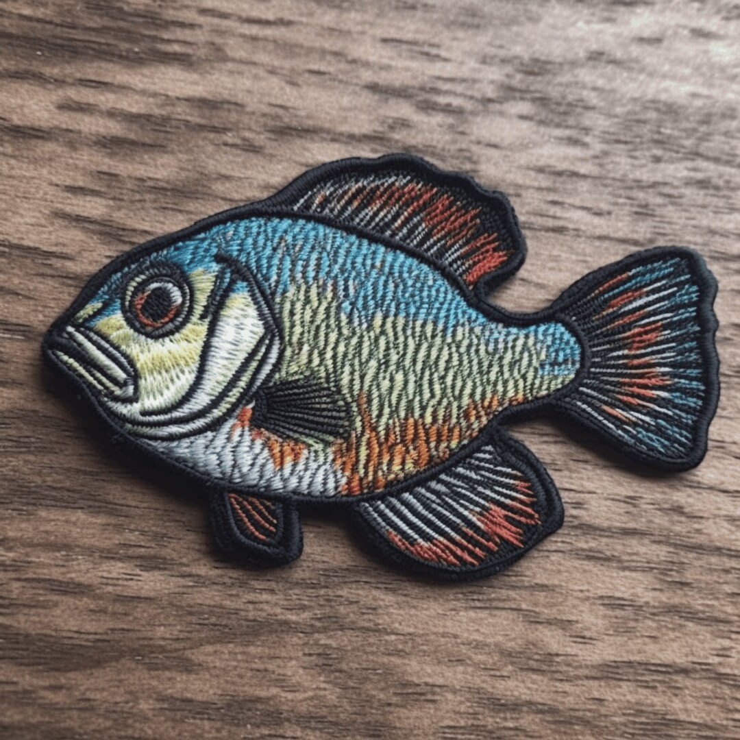 Blue Gill Fish Patch Iron-on/sew-on Applique for Clothing Jacket Vest ...