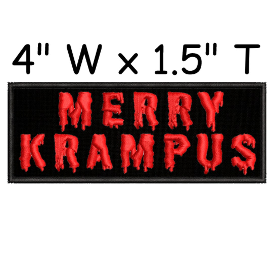 Christmas Horror Patch Merry Krampus 4 Embroidered DIY - Etsy France