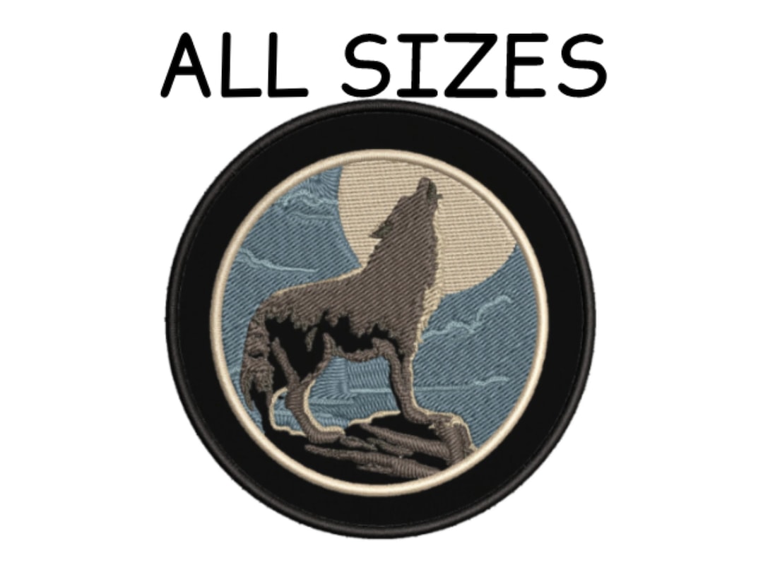 Howling Wolf Patch Embroidered DIY Iron-on Custom Applique Clothing ...