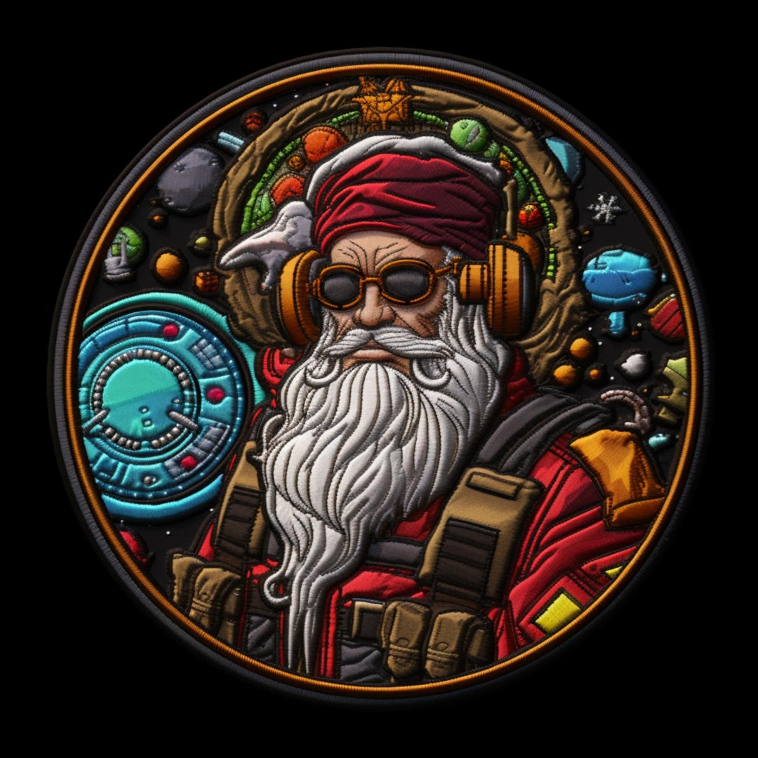 Tactical Santa Christmas Patch Embroidered Iron-on/sew-on - Etsy