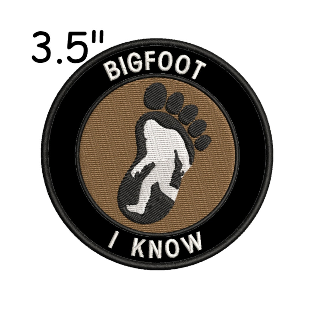Bigfoot Patch 3.5 Embroidered DIY Iron-on Applique Clothing Vest ...