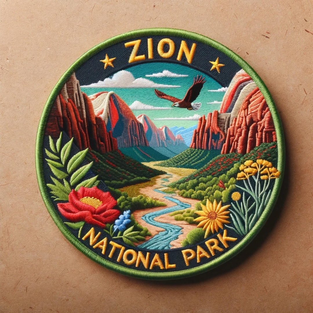 Zion National Park Patch Iron-on/sew-on Applique for Clothing Vest ...