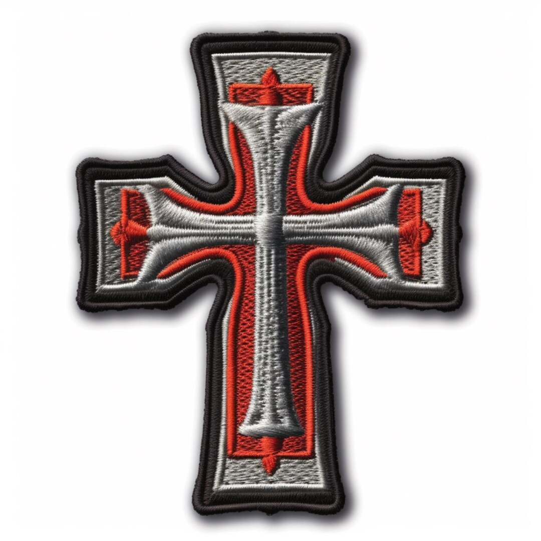 Knight Templar Cross Patch Iron-on/sew-on Applique for Clothing Jacket ...