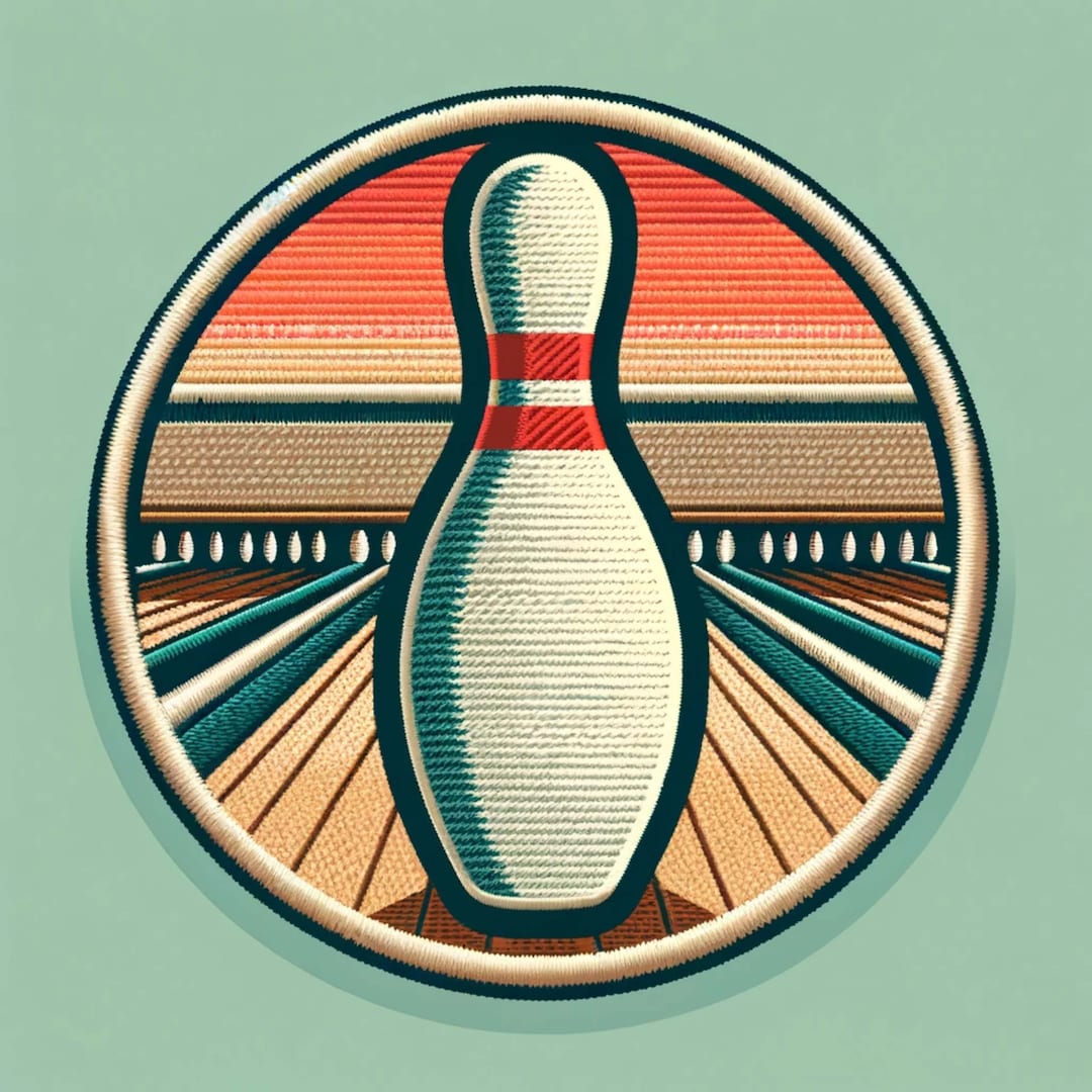 Bowling Pin Patch Iron-on/sew-on Applique for Clothing Jacket Jeans ...