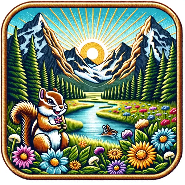 Chipmunk Applique - Etsy