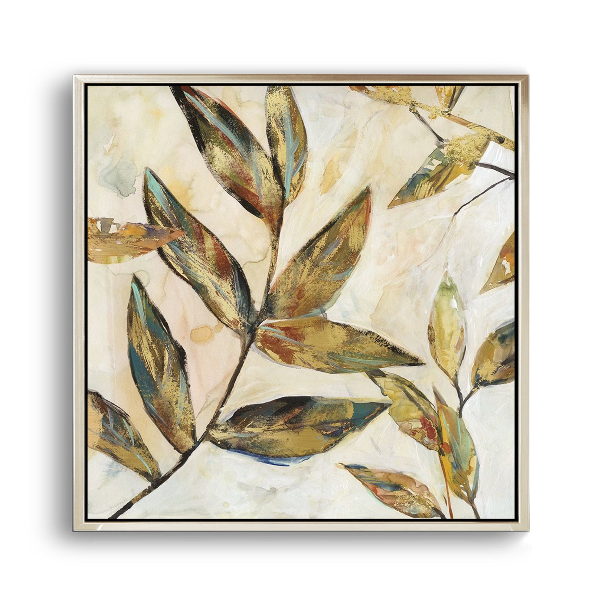 Silver Style Frame Texture Of Dreams Green/Gray Vines Art | Etsy