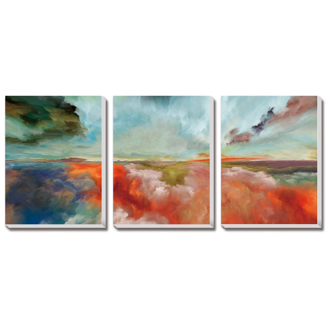 Abstract Cloud Storm Fantastic Landscape Canvas Wall Art, Vivid Color ...