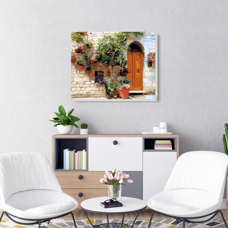 Fantasy Wall and Door Paint by Numbers Colorful Oil Painting - Etsy