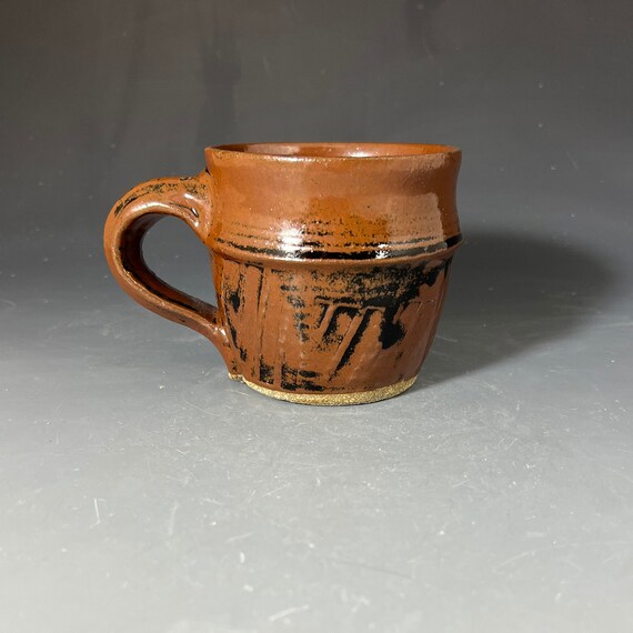 Textured Mug With Hamada Rust Glaze | Etsy