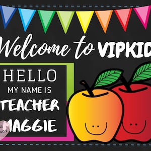 CUSTOMIZABLE Teacher Name Sign Vipkid Classroom Name Sign - Etsy
