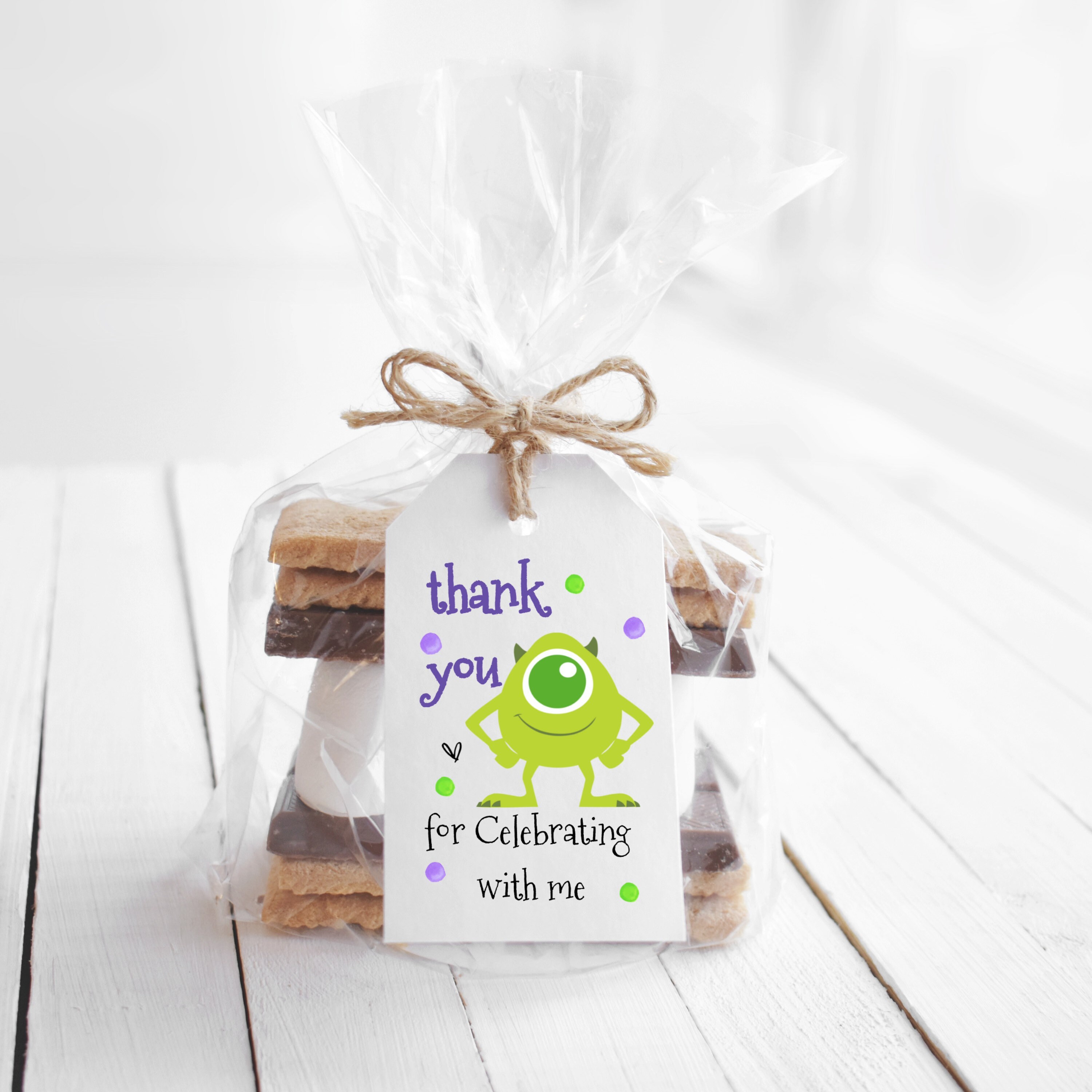 Monster Inc Inspired Favor Tags Monster Printable Favor Tags - Etsy