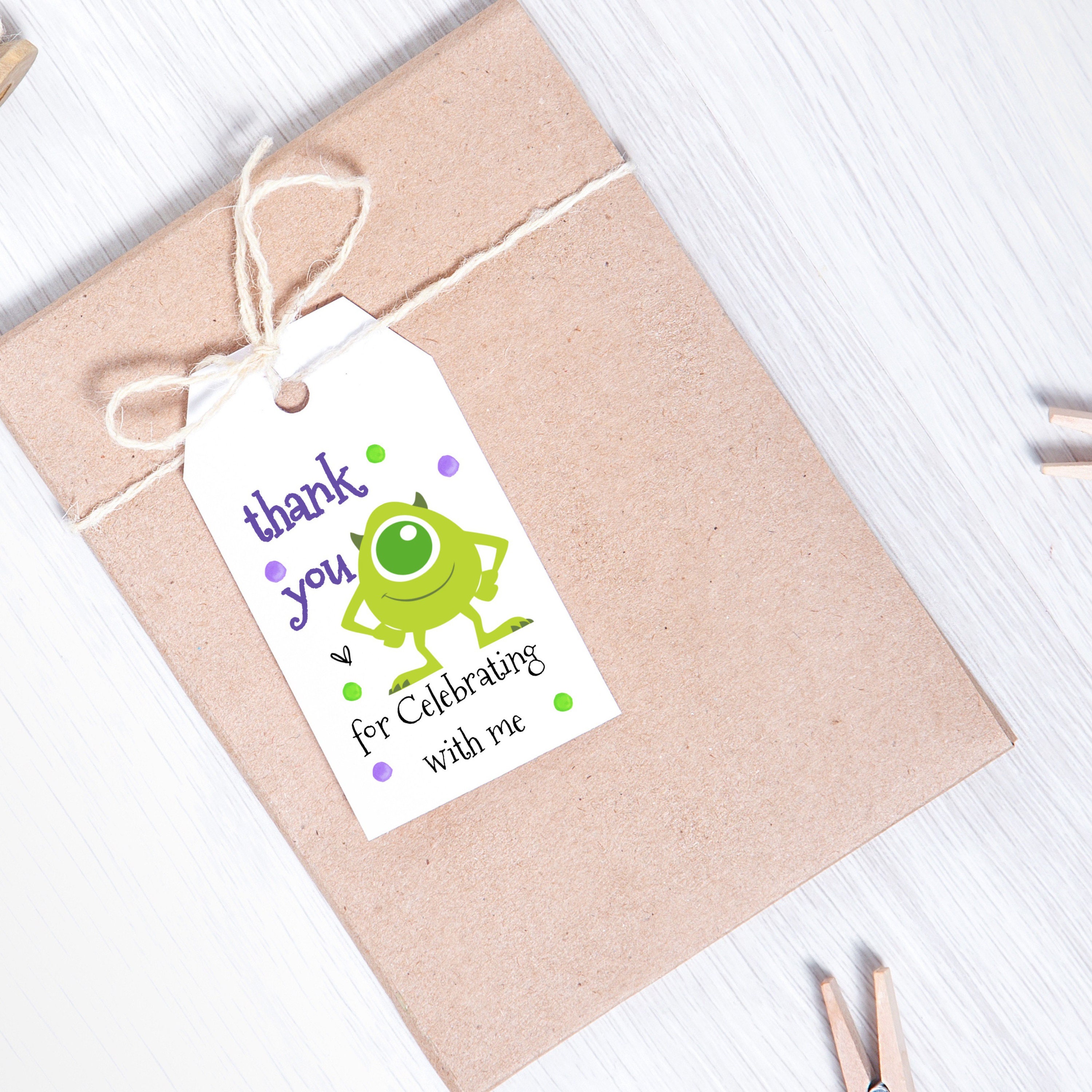 Monster Inc Inspired Favor Tags Monster Printable Favor Tags - Etsy