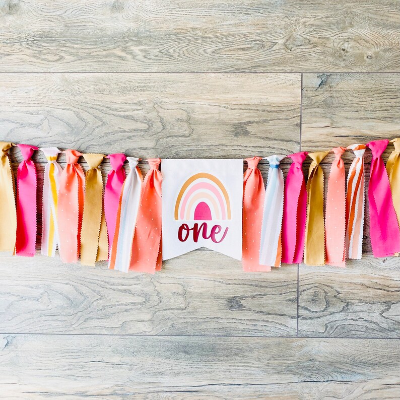 Boho Rainbow High Chair Banner,boho Birthday Party/ Rainbow Highchair ...