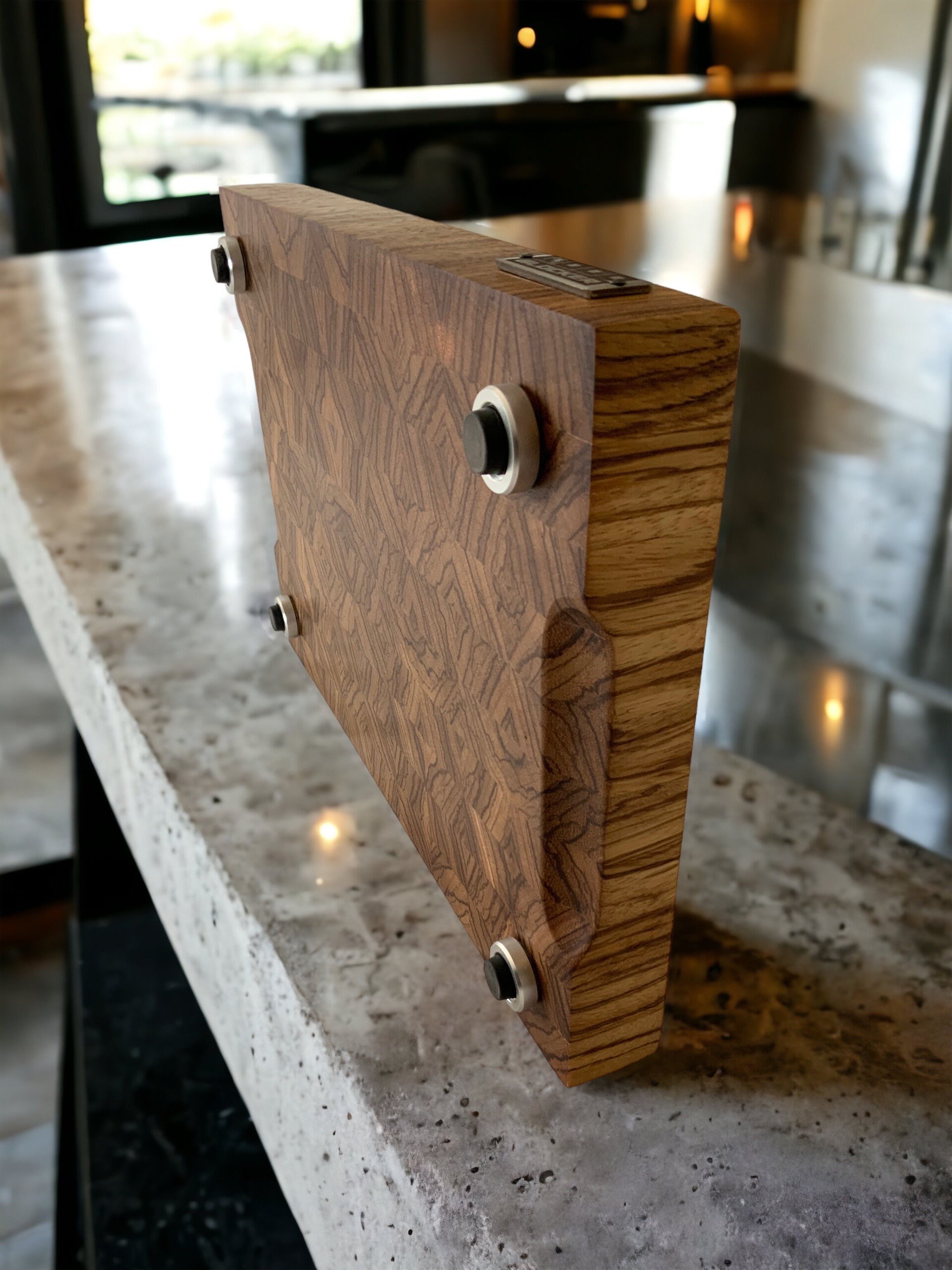 Cutting Board Edge Grain Zebra Wood and Maple./ Butcher Block.zebra ...