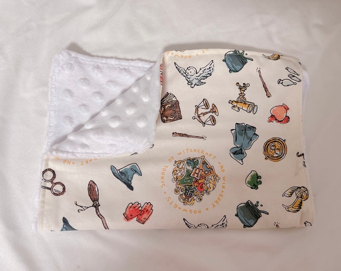 Wizard Themed Baby Burp Cloth Made With Licensed Harry Potter Fabric ...