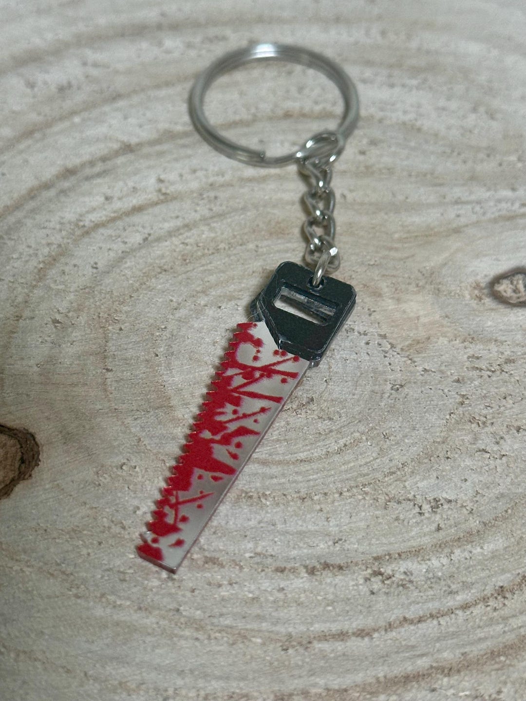 Bloody Saw Keychainhorrorspooky Season Spooky Gift Keychainblood on ...