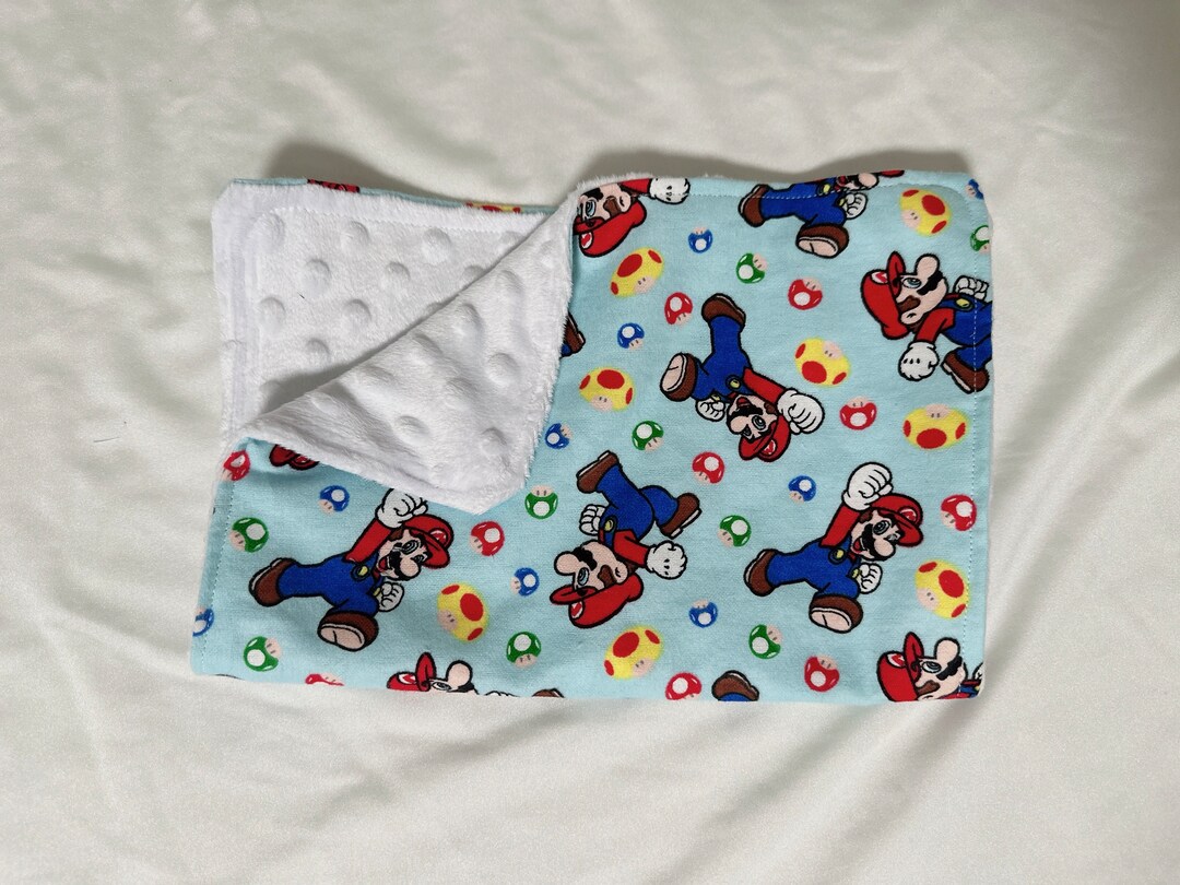 Video Game Character Burp Cloth Made With Licensed Mario - Etsy
