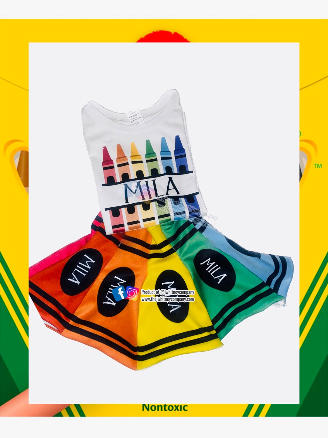 Crayon Outfit, Custom Crayon, Personalized Shir, Crayon Theme, Colors ...