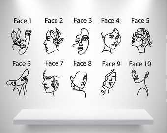 Lady Line Drawing Cake Topper, Woman Face Cake Plaque, Line Drawing ...