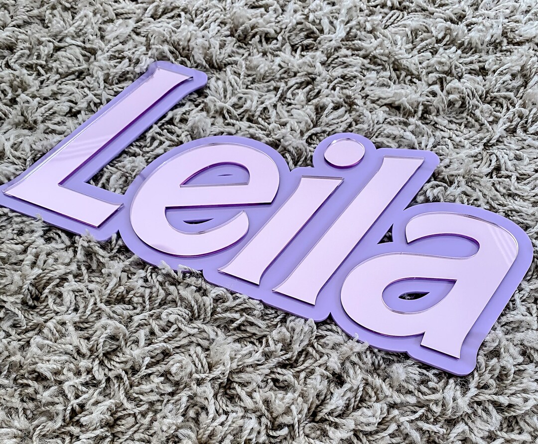 Kids Colour Mirror Acrylic Layered Wall Mount Names - Etsy