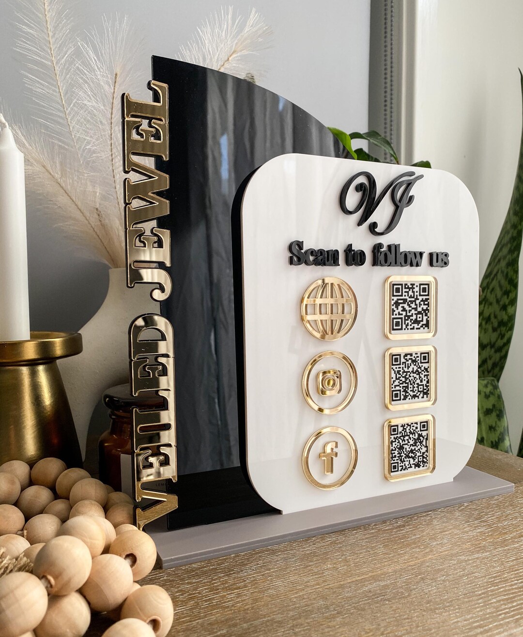 Half Arch and Oval Icon Business Signage With QR Code - Etsy Australia