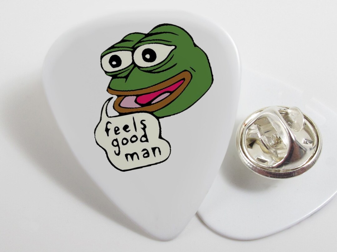Pepe the Frog Feels Good Man Plectrum Pin Back Badge Brooch Guitar Pick ...