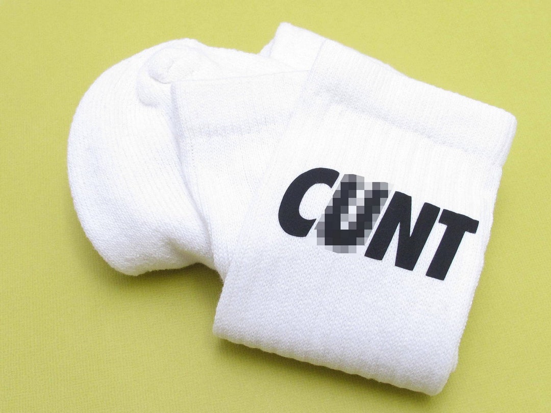 Pair of C*nt Sports Socks Joke Rude Insult Surprise Gag Gift Funny Gift ...
