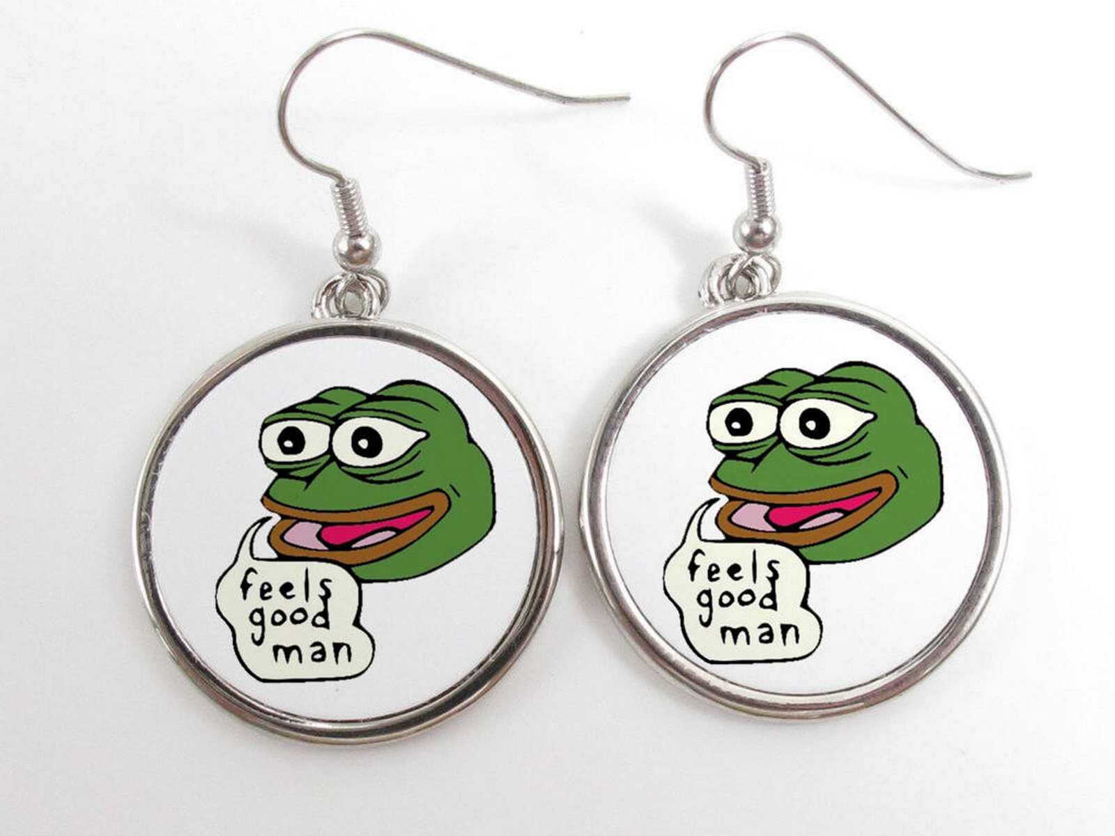 Pepe the Frog Feels Good Man Dank Funny Earrings Drop Dangling - Etsy