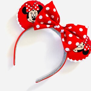 Minnie Mouse Inspired Ears Mickey mouse ears Red Minnie | Etsy
