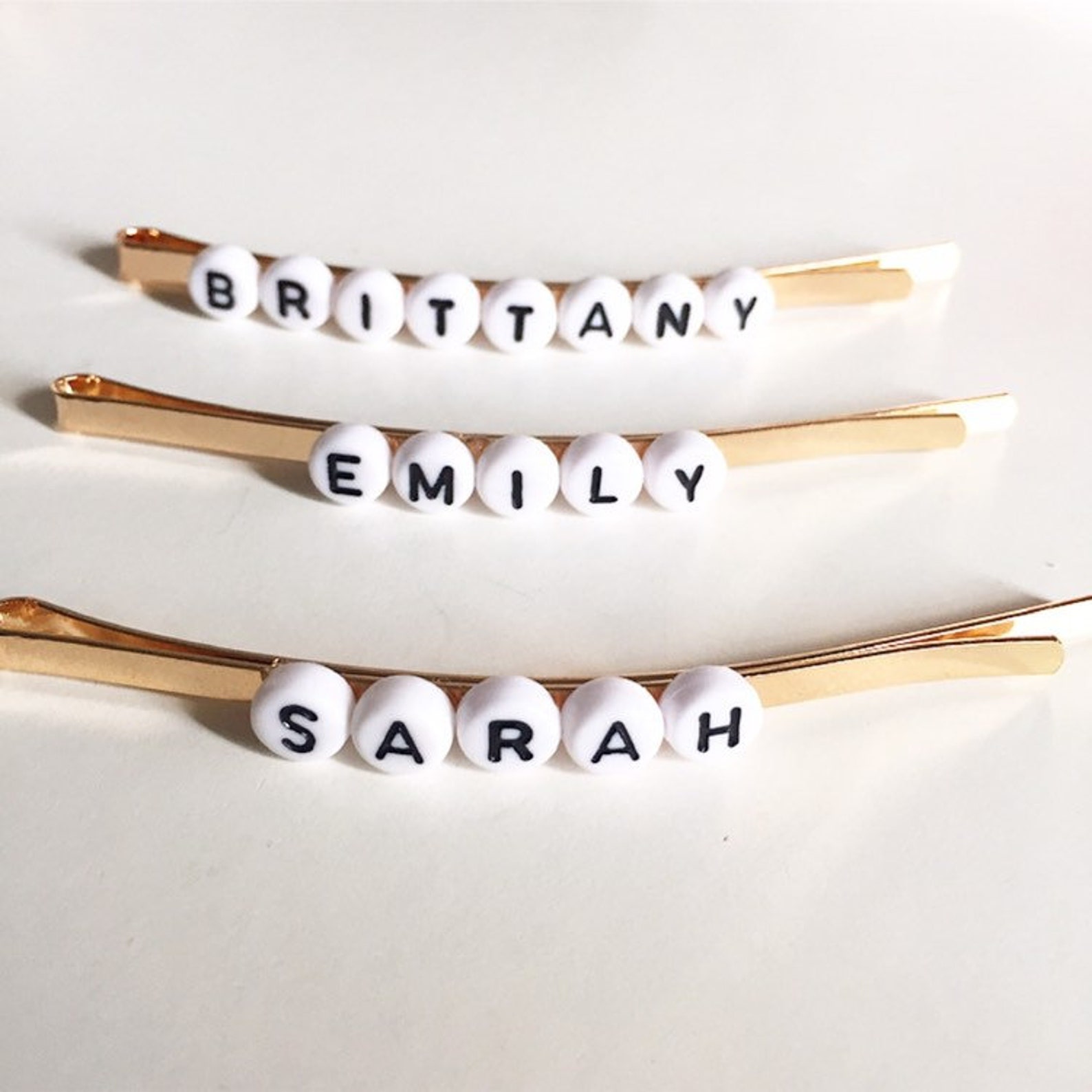 Gold Custom Hair Clips Personalised Hair Clips Bobby Pin | Etsy