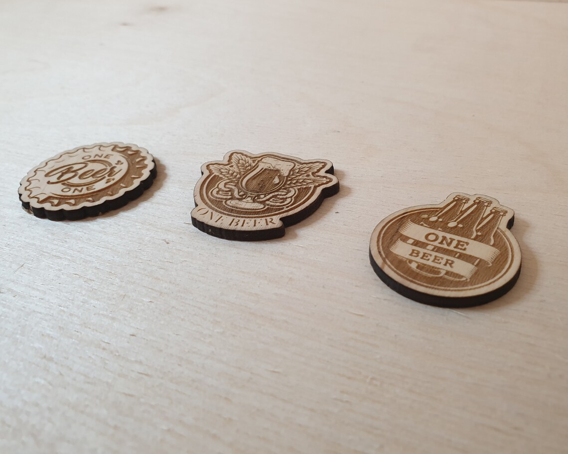 5-250 Customized Beer Tokens,company Token,wooden Token Gift,drinking ...