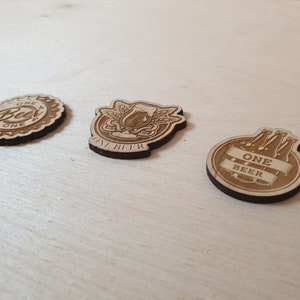 5-250 Customized Beer Tokens,company Token,wooden Token Gift,drinking ...