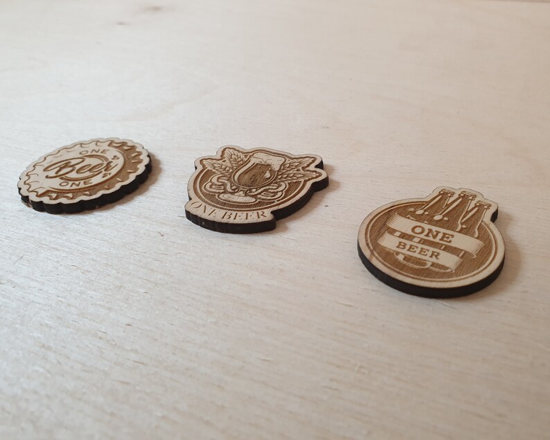 5-250 Customized Beer Tokens,company Token,wooden Token Gift,drinking ...