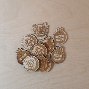 5-250 Customized Beer Tokens,company Token,wooden Token Gift,drinking ...