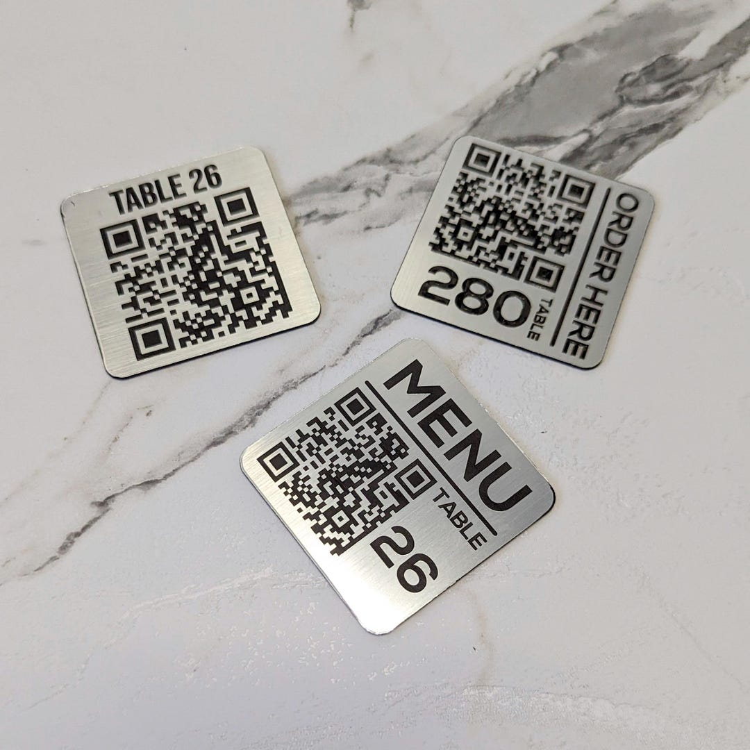 Custom Laser Engraved QR Code 50mm Personalized Business or Event QR ...