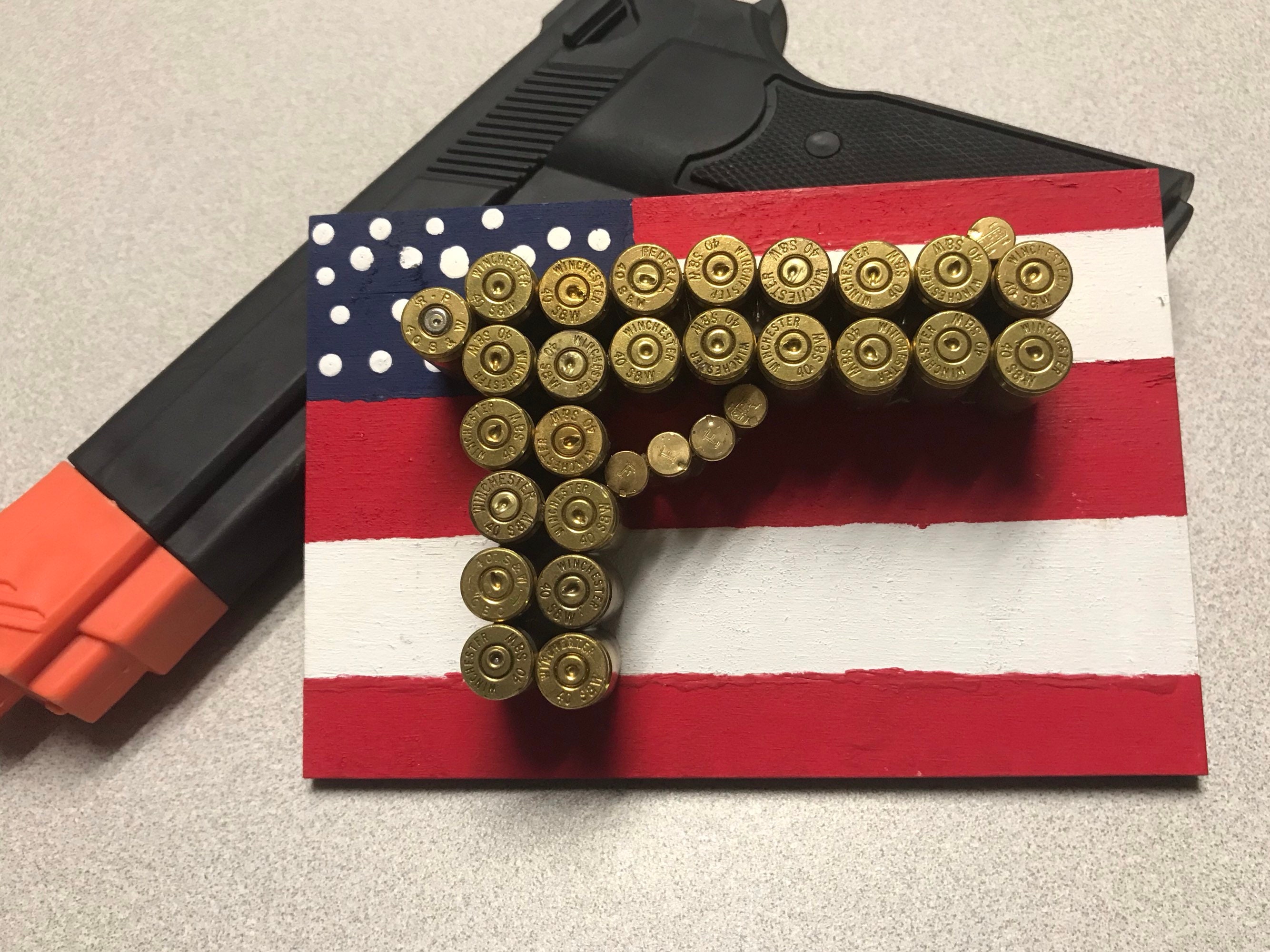 9mm Bullet Casing Art Frame | Etsy