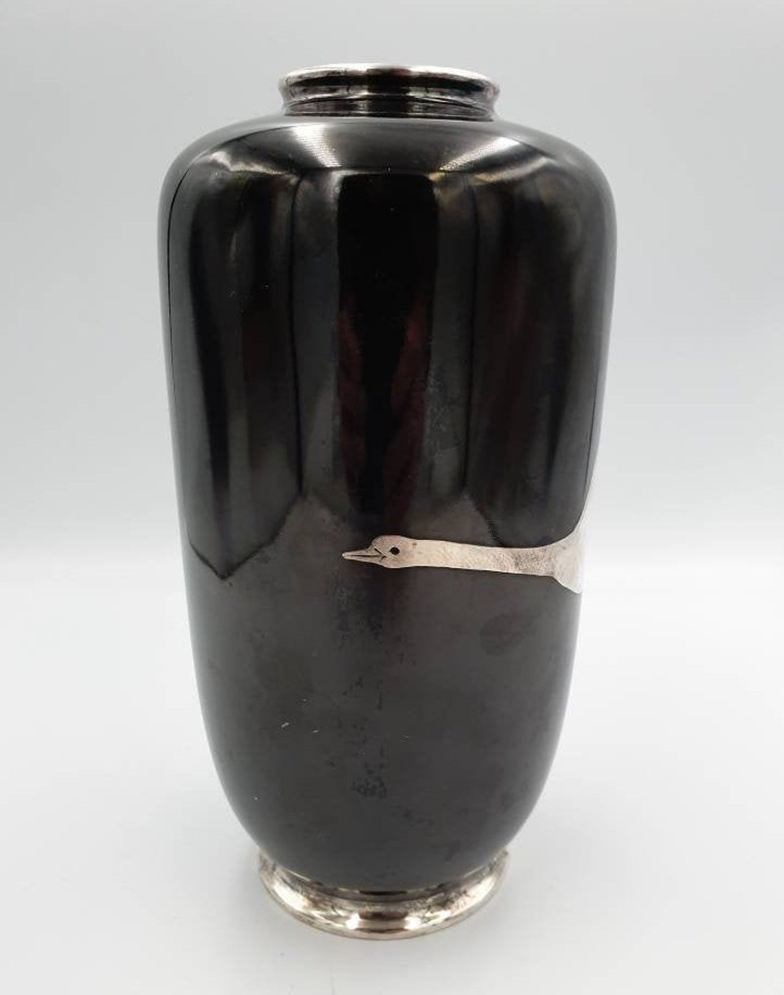 Rosenthal Selb-plossberg Silver Overlay Vase With Flying Birds 1955 - Etsy