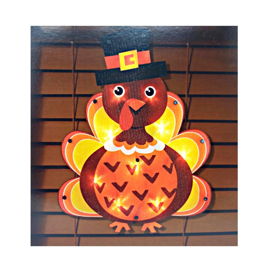 Thanksgiving Turkey Lighted Window Decoration – 1 Piece - Etsy