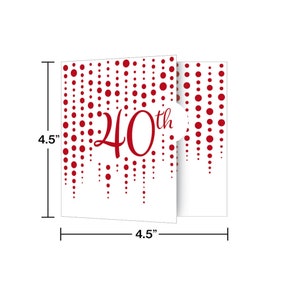 Ruby 40th Anniversary Party Invitations – 8 Count - Etsy