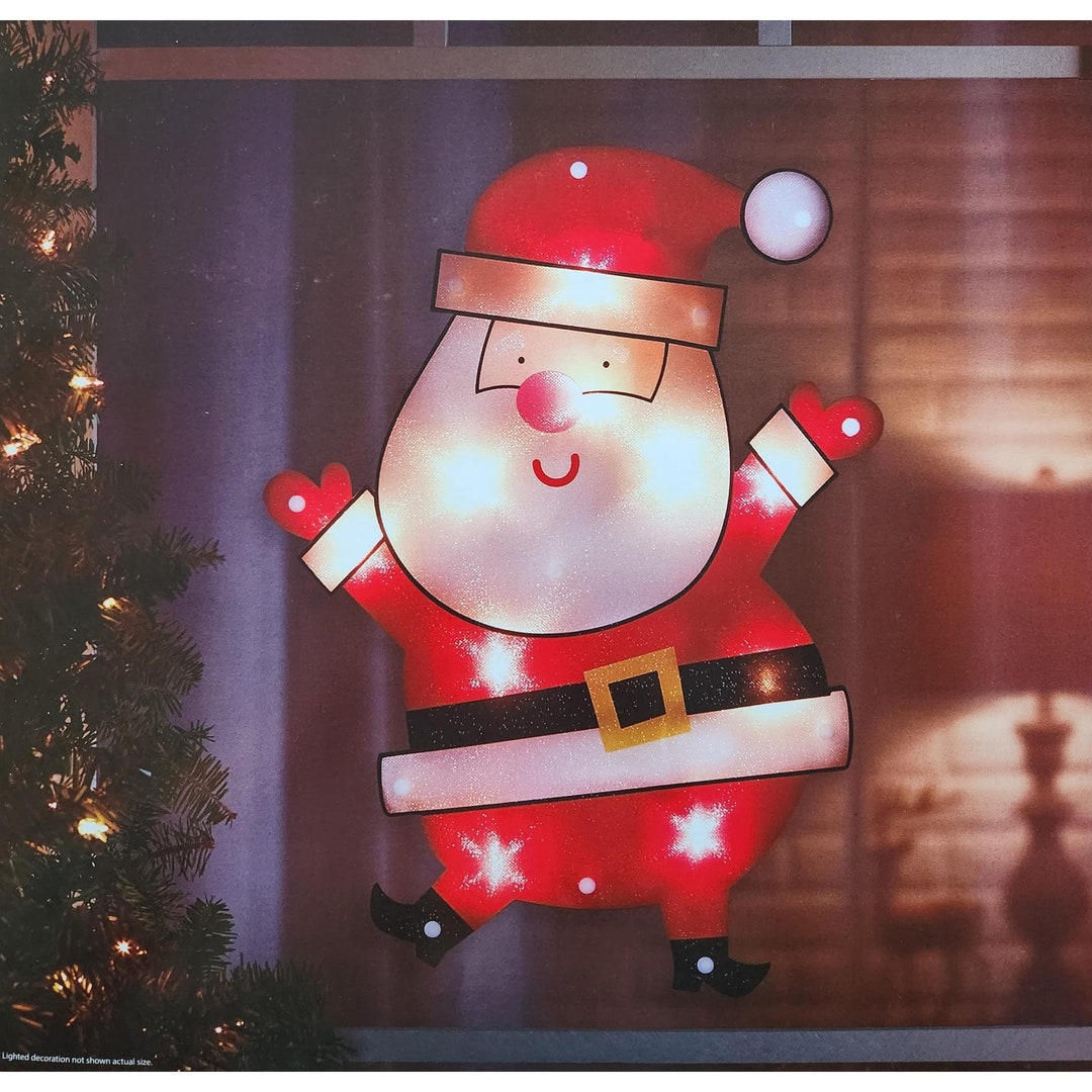 Christmas Santa Lighted Window Decoration – 1 Piece - Etsy