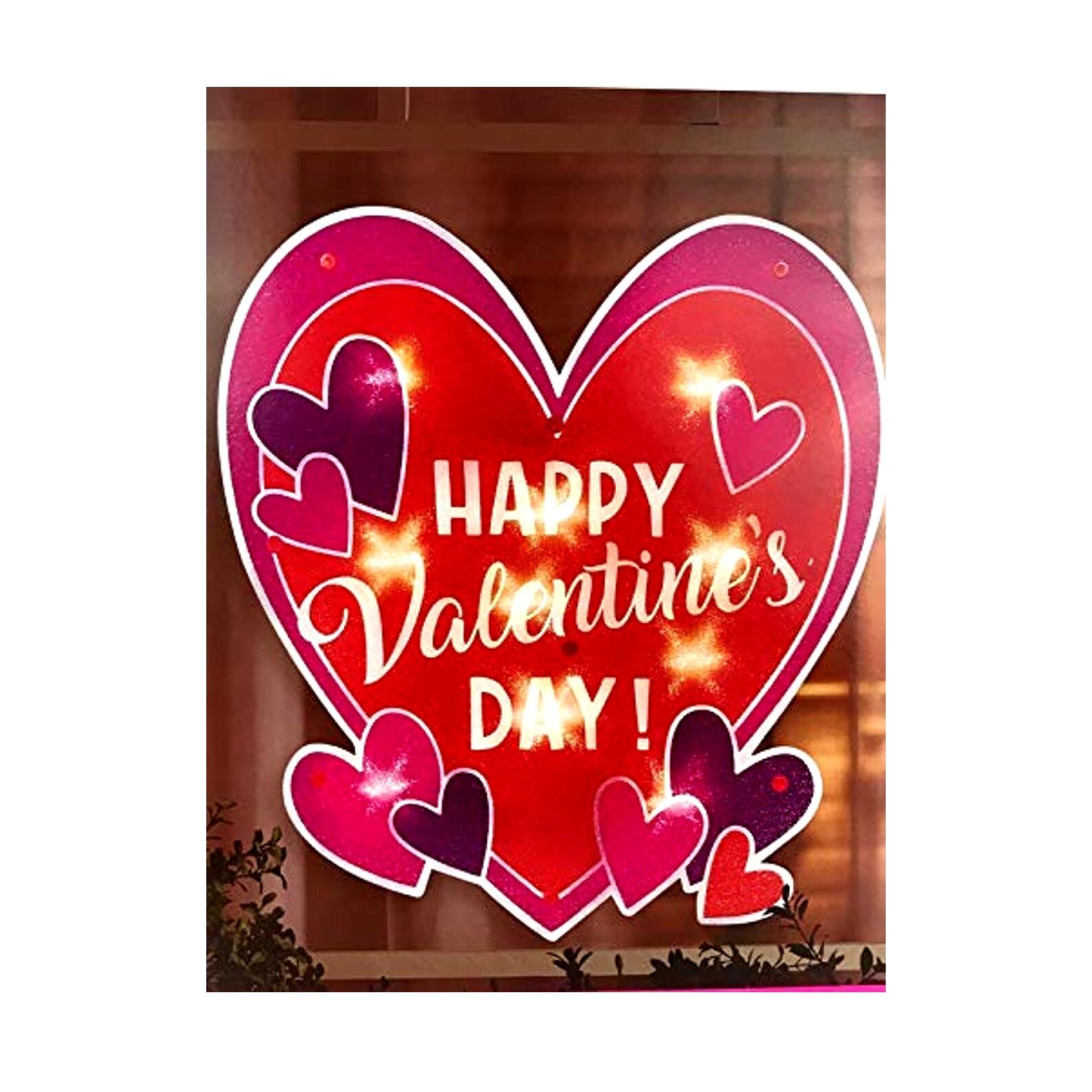 Valentine's Day Lighted Heart Window Decoration 1 Piece | Etsy