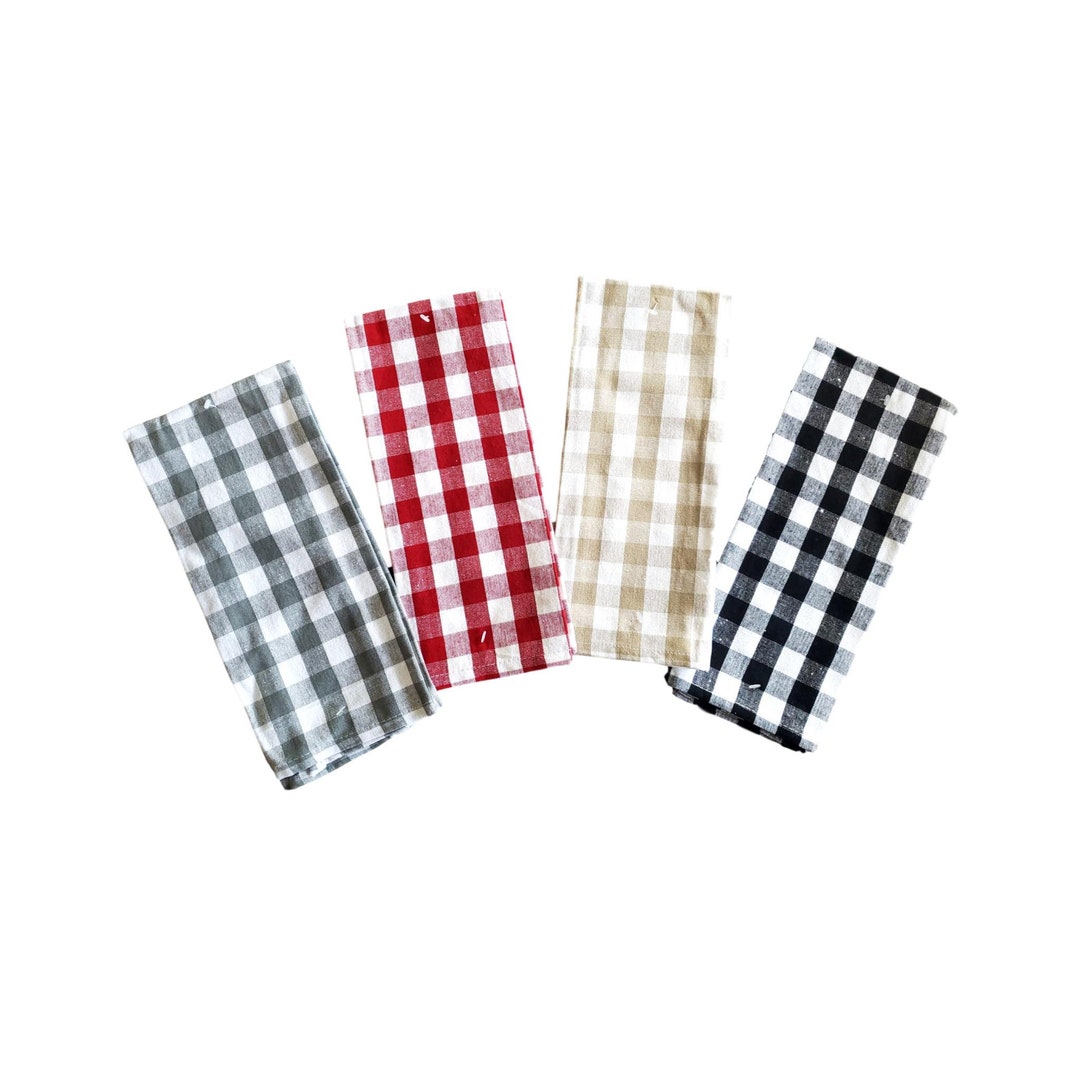 Buffalo Plaid Woven Kitchen Towel Assorted Colors – Set of 4 - Etsy