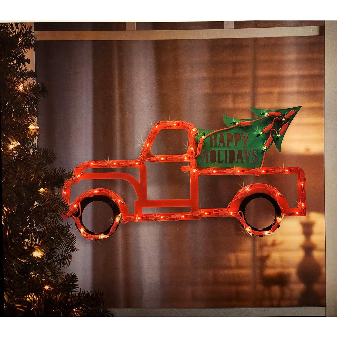 Christmas Truck Lighted Window Decoration – 1 Piece - Etsy