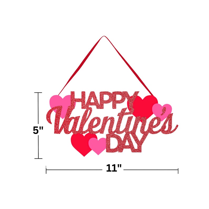 Happy Valentine’s Day Glitter Sign - Etsy