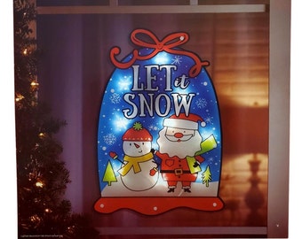 Christmas Lighted Snowflake Instant Décor Window Decoration 1 Piece - Etsy