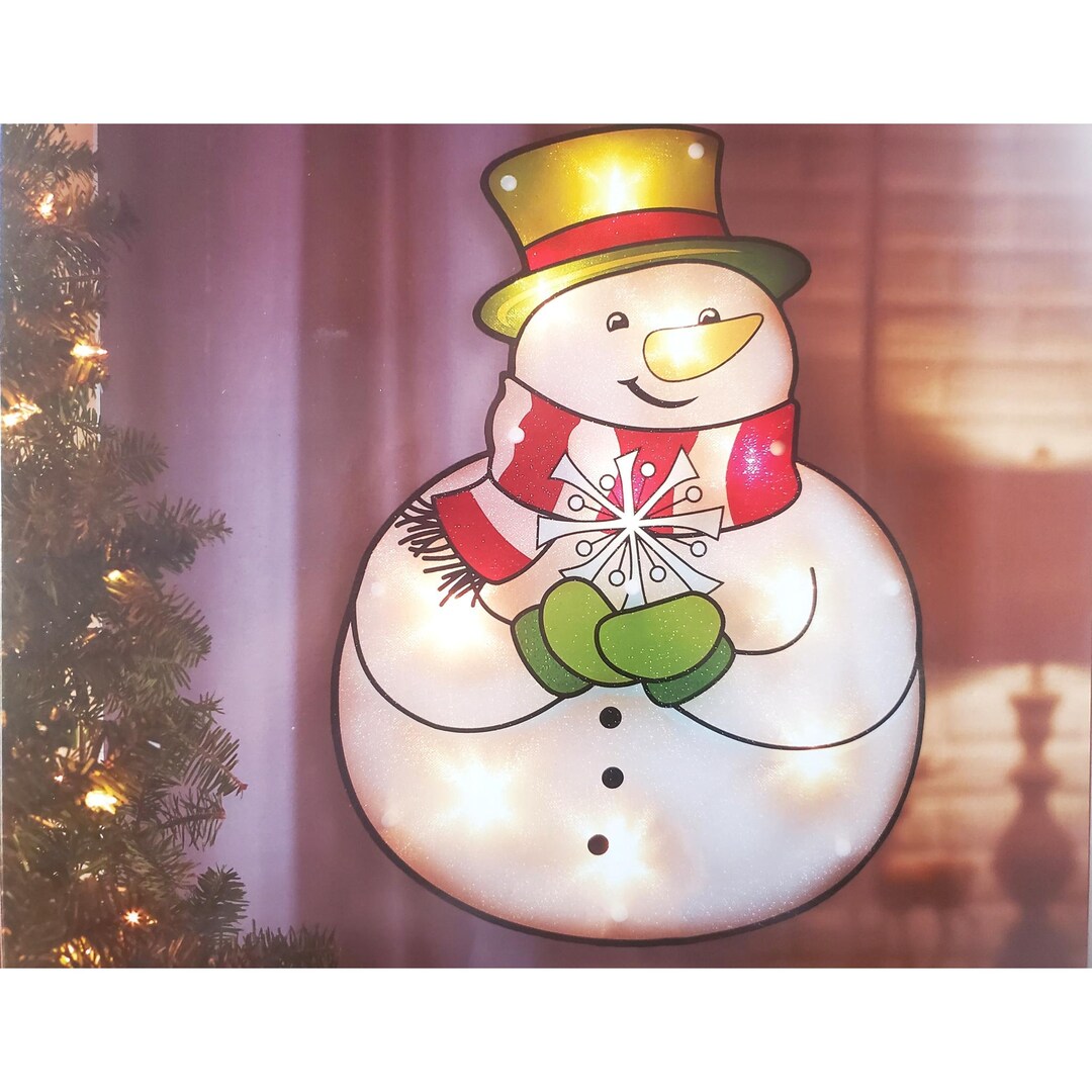 Christmas Snowman Lighted Window Decoration – 1 Piece - Etsy