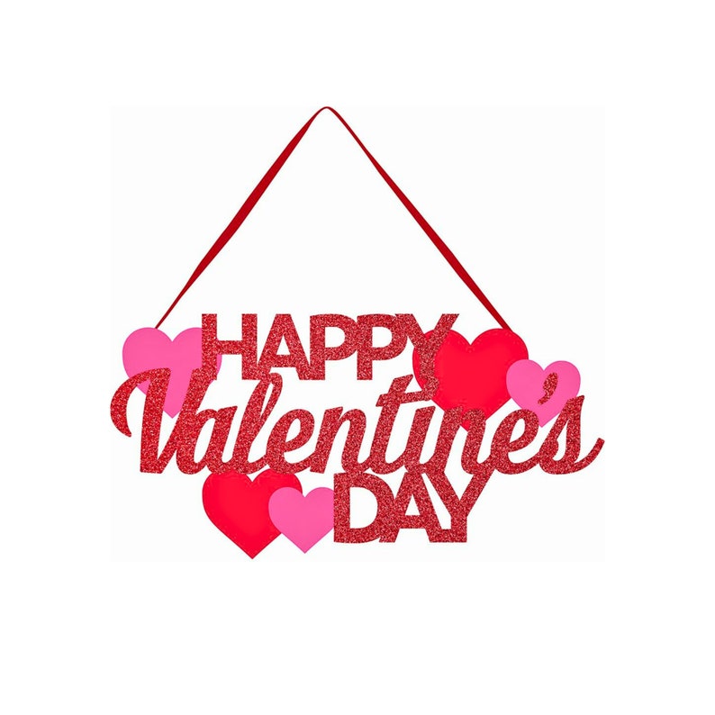 Happy Valentine’s Day Glitter Sign - Etsy