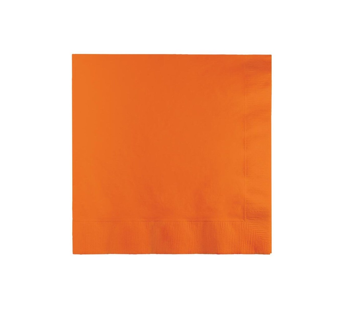 Orange Plain Solid Color Paper Disposable Luncheon Napkins - Etsy