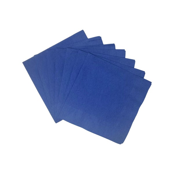 Blue Paper Napkins - Etsy