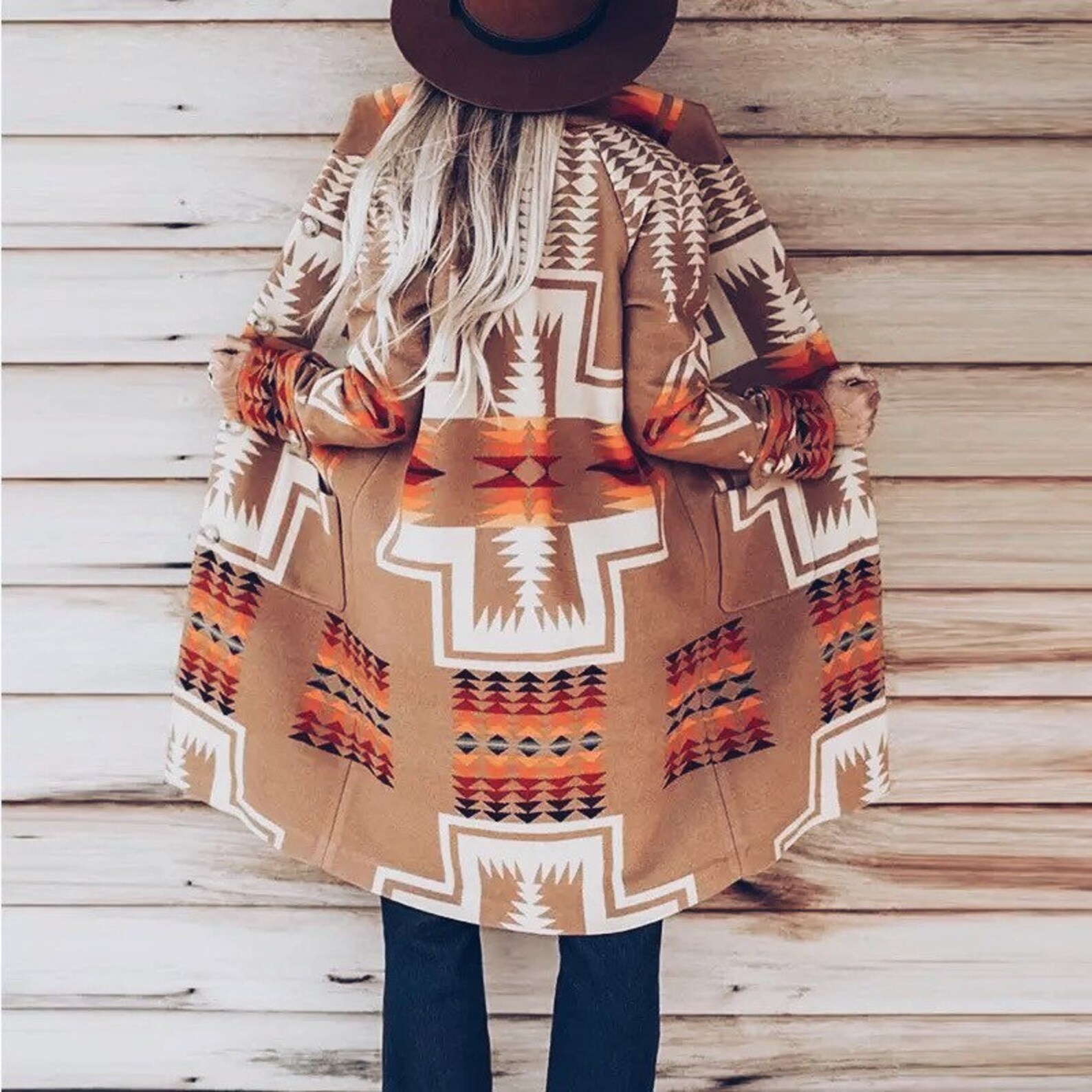 Bohemian Aztec Shacket Boho Kimono Jacket Spring Summer - Etsy UK